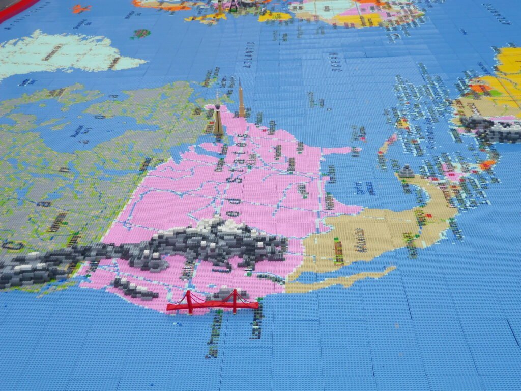Giant Pixelated LEGO Map – Mappery