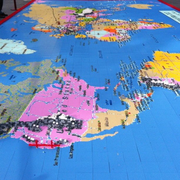 Giant Pixelated LEGO Map – Mappery